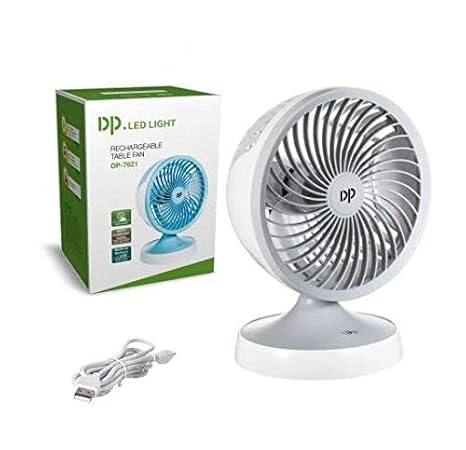 Buy DP.LED RECHARGEABLE HIGH SPEED TABLE FAN(7621) Online at Low Prices ...