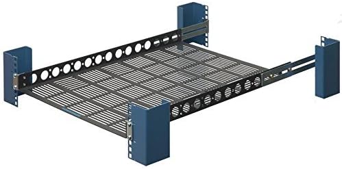 RackSolutions 1U Adjustable Vented 19 Inch Server Rack Mount Shelf 24 ...