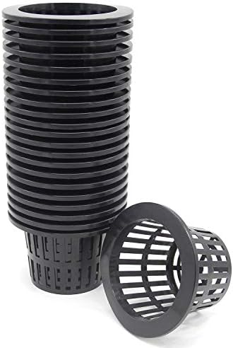 Coolrunner 25 Pack 4 inch Garden Net Cups Pots, Plastic Plant Nursery ...