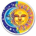 Amazon.com: Window Sticker "Reflections" Sun & Moon c : Automotive