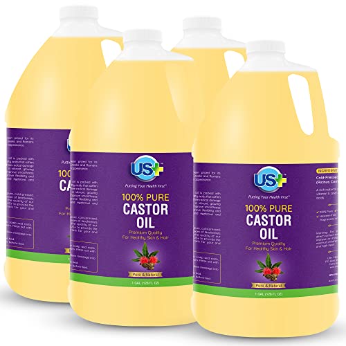100% Pure Castor Oil - Cold-pressed, Unrefined, Hexane-free - Premium ...
