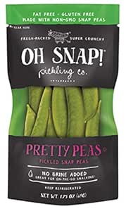 Oh Snap! Fresh Packed Super Crunchy Pretty Peas Pickled Snap Peas, 1.75 ...