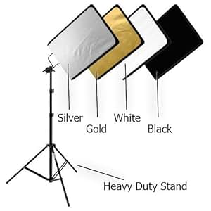 Amazon.com : Fotodiox Pro 18x24" Studio Flag Panel Kit with Silver ...