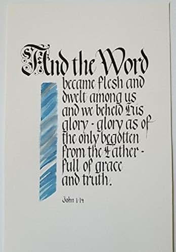 Amazon.com: And the Word became flesh… John 1:14 - Hand-lettered ...