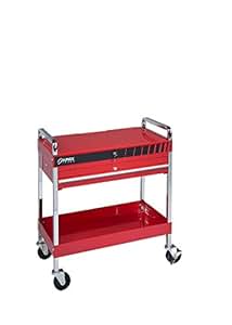 Service Cart with Locking Top and Locking Drawer- Red - Tool Carts ...