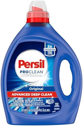 Persil Liquid Laundry Detergent, ProClean Scent, 2X Concentrated, 110 ...
