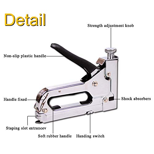 Staple Gun with Remover - 3 in 1 Heavy Duty Staple Nail Steel Gun Kit ...