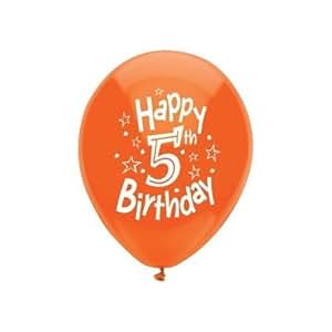 Amazon.com: 5th birthday balloons - Fifth Birthday Balloons (8 count ...