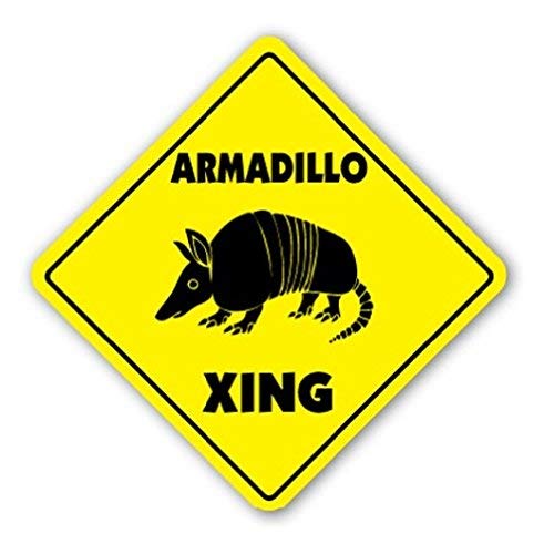 Decorazioni per il giardino DOGT New Metal Sign Armadillo Crossing Sign ...