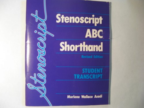 Stenoscript ABC Shorthand: Asadi, Murlene Wallace: 9780574201126 ...