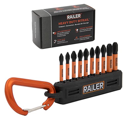 Railer Phillips Screwdriver Bit Set - Premium S2 Steel 2 Inch Phillips Impact Driver 10-Piece ...