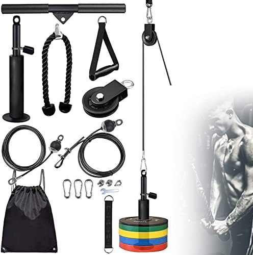 Mofish Fitness LAT and Lift Pulley System, Upgraded Pulley Cable ...