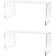 Amazon.com: 2 Pack Clear Acrylic Riser Display Stand 10" Wide x 4" Deep ...