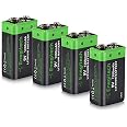 Amazon.com: 9V Lithium Battery, Enegitech 4 Pack 1200mAh Non ...
