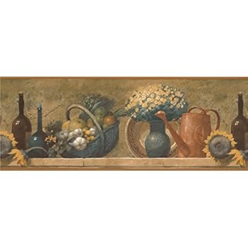 Wallpaper Border - Kitchen Prepasted 21 Inch Wide Wall Border TM75063 ...
