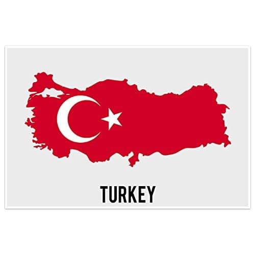 Amazon.com: Turkey Flag With Country Shape Wall Art Poster: Handmade