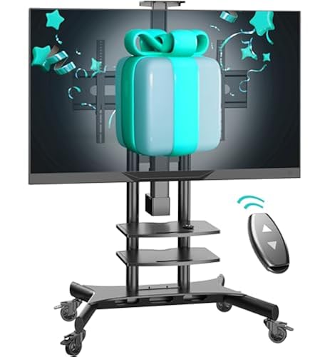 ONKRON Motorized TV Lift with Wheels - Motorized Mobile TV Stand for 50 ...