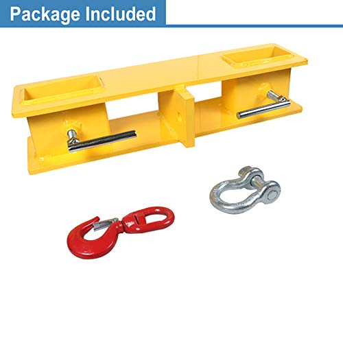 Sulythw Yellow Forklift Lifting Hook, 4800lbs Forklift Mobile Crane ...