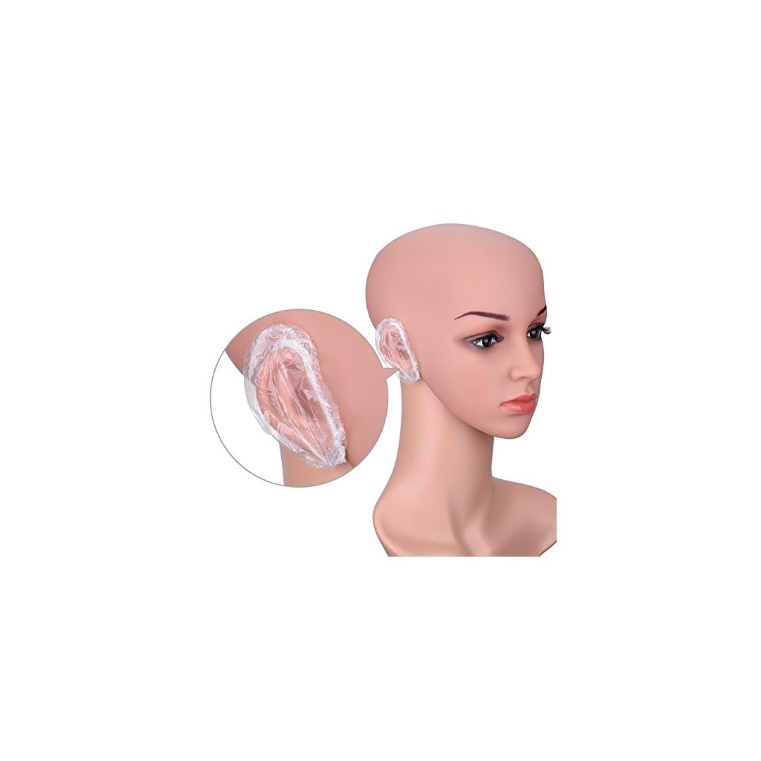 Outus 100 Pack Clear Disposable Ear Protectors Waterproof Ear Covers ...