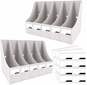 12 Pack Cardboard Magazine Holder Premium Magazine File Holder White ...