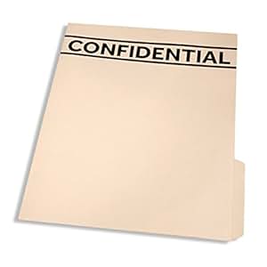 Amazon.com: Manila Folder CONFIDENTIAL, 11pt, Letter size 11.5" x 9 ...