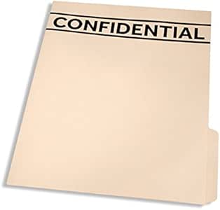 Amazon.com : Manila Folder CONFIDENTIAL, 11pt, Letter size 11.5" x 9 ...