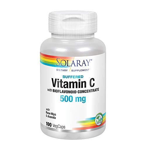 Solaray Vitamin C w/Bioflavonoid Complex 500mg | Buffered for Easy Digestion | Healthy Immune ...