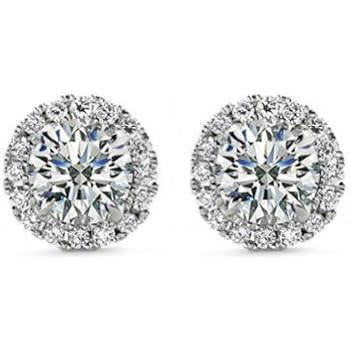 Amazon.com: 2.50 Ct Round Cut Cubic Zirconia Stud Earrings in Screw ...