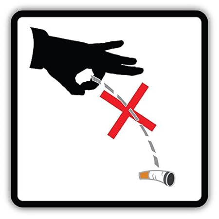 Do Not Throw Cigarette Butts Prohibit Healthcare Sign Car Bumper ...