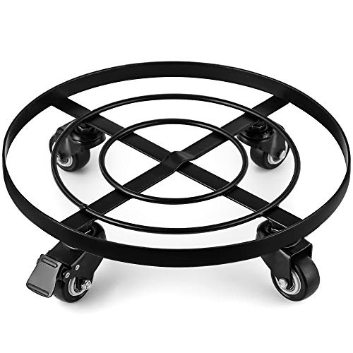 Amagabeli 14" Metal Plant Caddy Heavy Duty Iron Potted Plant Stand with ...