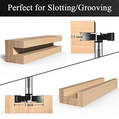 CNC Spoilboard Surfacing Router Bit, 1/2 Inch Shank Slab Flattening ...