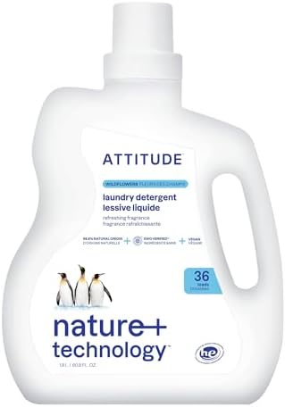 ATTITUDE Liquid Laundry Detergent, EWG Verified Laundry Soap, 36 Loads ...