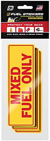 Mixed Fuel Stickers - 2 Cycle Labels for Gas Cans, Outdoor Power ...