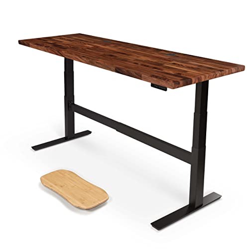 Uplift Desk Saman Butcher Block (80 x 30 inch) Standing Desk 2-Leg V2 ...