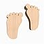 30x Wooden Baby Small Foot Craft Feet Shapes Blank Shape Art Decoration ...