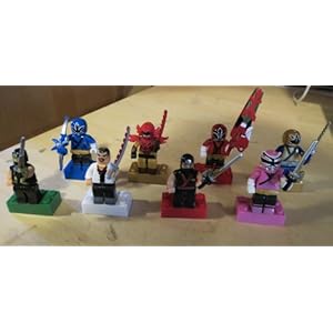 Mega Bloks Power Rangers Micro Action Figure Series 1 COMPLETE SET OF 8 ...