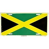Amazon.com: Jamaica Jamaican Flag Metal License Plate Sign Tag: Automotive
