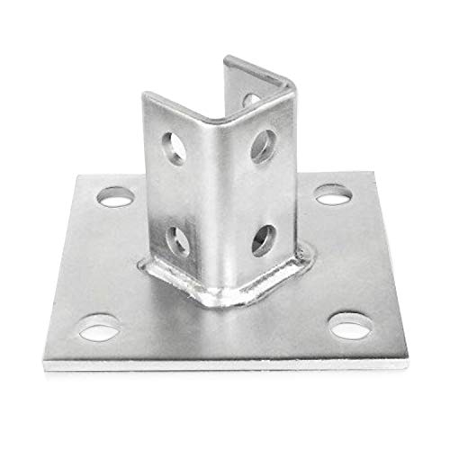 OhLectric Single Standard Strut Channel Post Base with 4 Mounting Holes ...