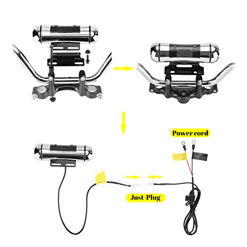 KSPEAKER Motorcycle Speakers Bluetooth Waterproof Radio Handlebar Metal ...