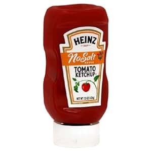 Amazon.com : Heinz, Ketchup No Salt, 14.25-Ounce(Pack of 12) : Low Salt ...