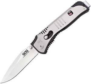 SOG FlashBack Mini Assisted Folding Knife SAT101-CP - Satin Polished 3 ...