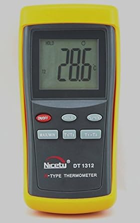 Dual Input K-type Digital Thermometer for HVAC, air conditioner ...