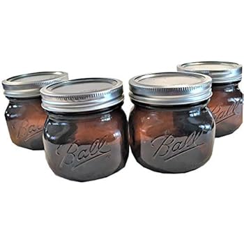 Amazon.com: X-Large Amber Glass Storage Jar with Air-Tight Lid: Beauty