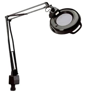 Electrix 7121 BLACK Magnifier Lamp, Fluorescent, Clamp-on Mounting, 3 ...