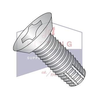 Type F Thread Cutting Screws, Phillips, Flat Undercut Head, 18-8 ...