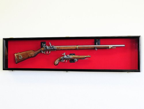 Buy Long / Musket Display Case Wall Rack Cabinet w/ UV Protection ...