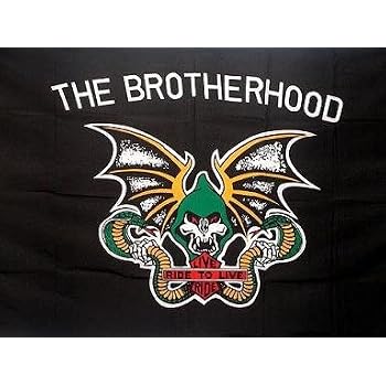 Amazon.com : 3'x5' "The Brotherhood" Biker Flag : Outdoor Flags ...