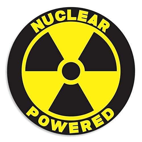 Amazon.com: Nuclear Powered Funny Vinyl Decal Bumper Sticker Radiactive ...