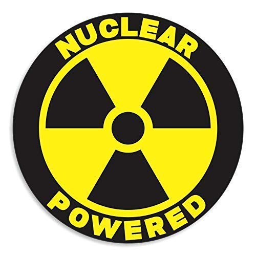 Amazon.com: Nuclear Powered Funny Vinyl Decal Bumper Sticker Radiactive ...