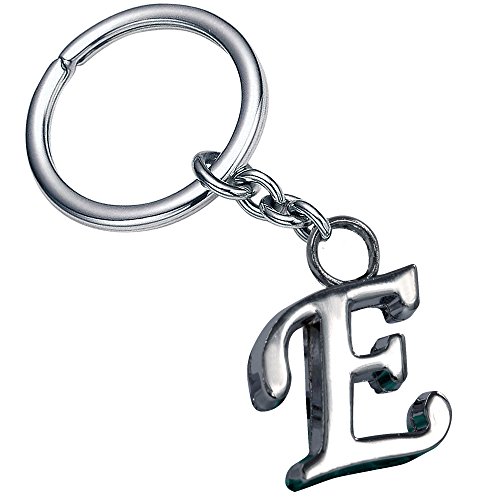 MONNEL Z-325 Letter E Keychain Thick Simple Alphabet Key Ring Creative ...